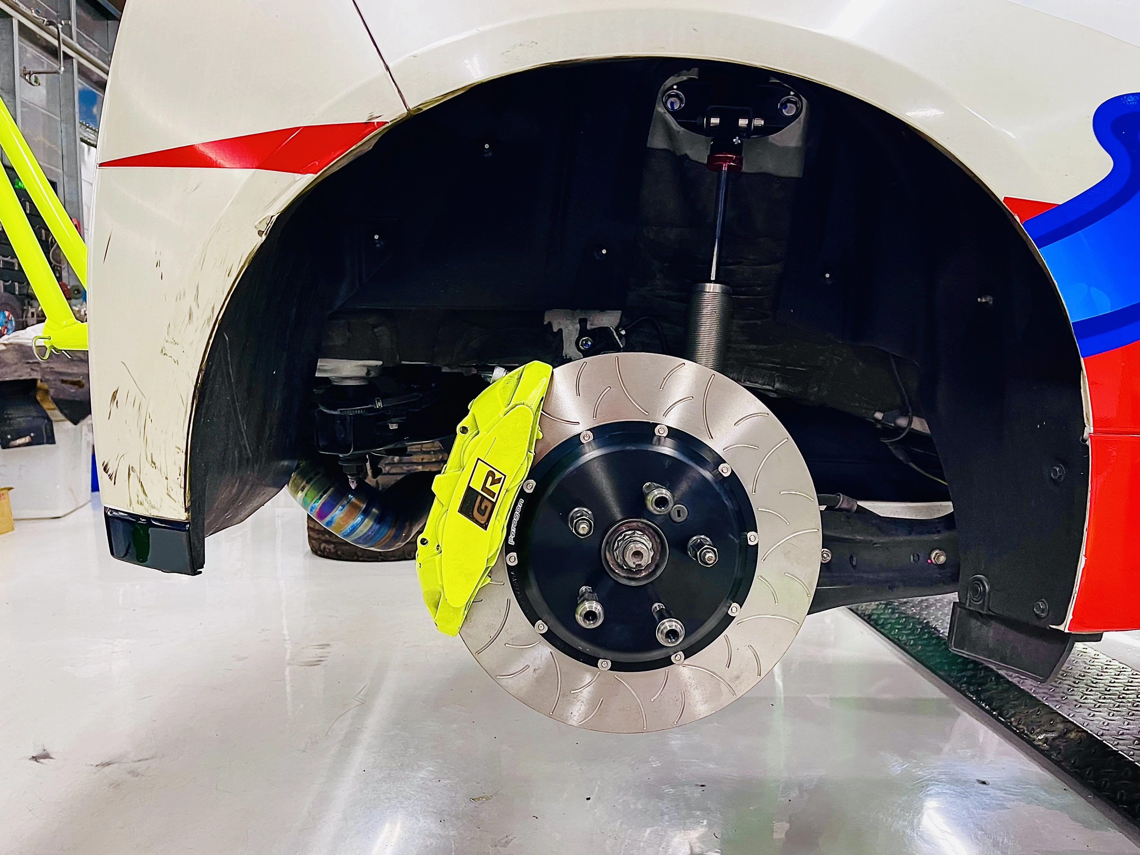 GR Yaris - Move Front caliper to rear with 356 x28mm rotor | Toyota GR ...